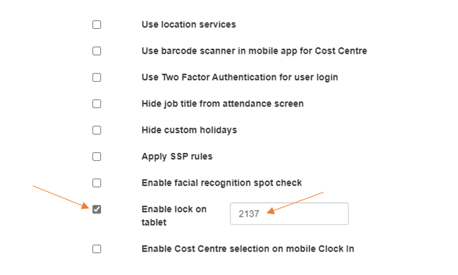 Enabling screen lock feature on the tablet – Chronicle Computing