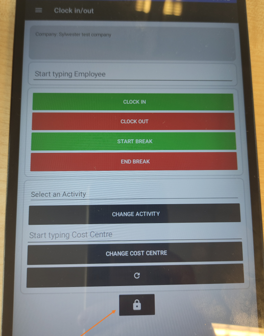 Enabling screen lock feature on the tablet – Chronicle Computing