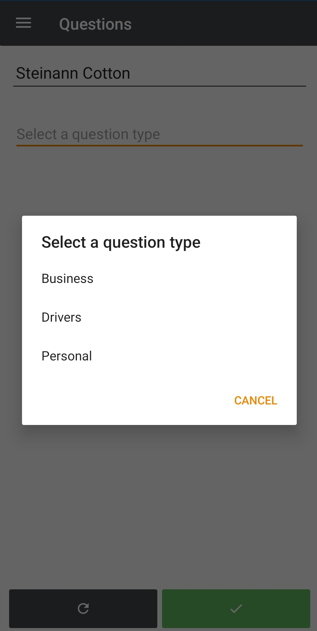 Answering questions on the tablet account – Chronicle Computing