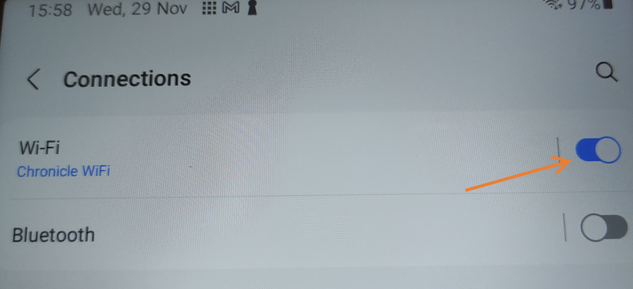 How to connect tablet to the WiFi – Chronicle Computing
