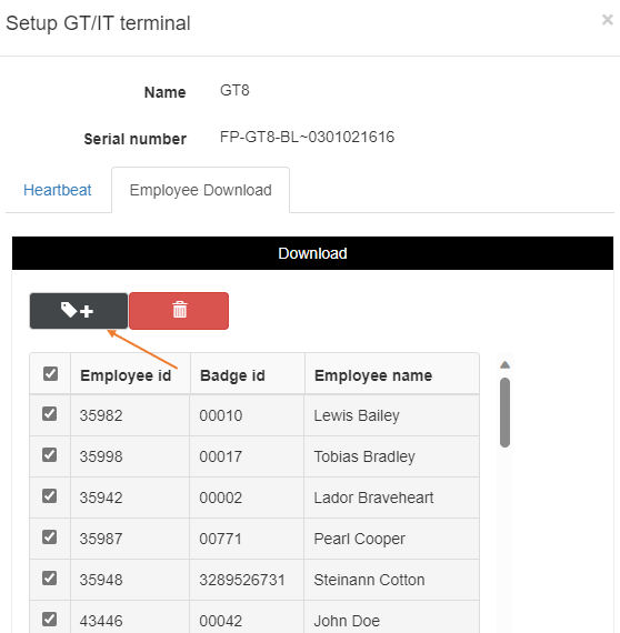 How to Download employees to the GT8 Terminal – Chronicle Computing