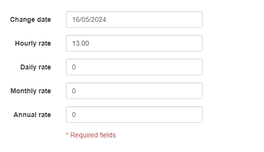 Pay Rate Changes – Chronicle Computing