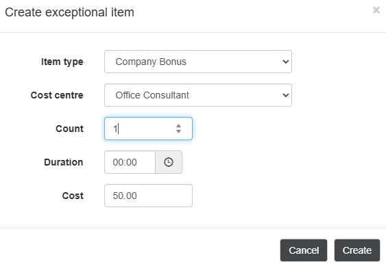 Exceptional Items – Chronicle Computing
