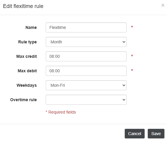 Flexitime - Initial Set-up – Chronicle Computing
