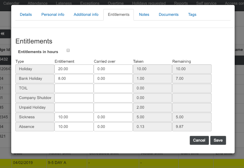 Changing Entitlement for Holiday from Days to Minutes – Chronicle Computing