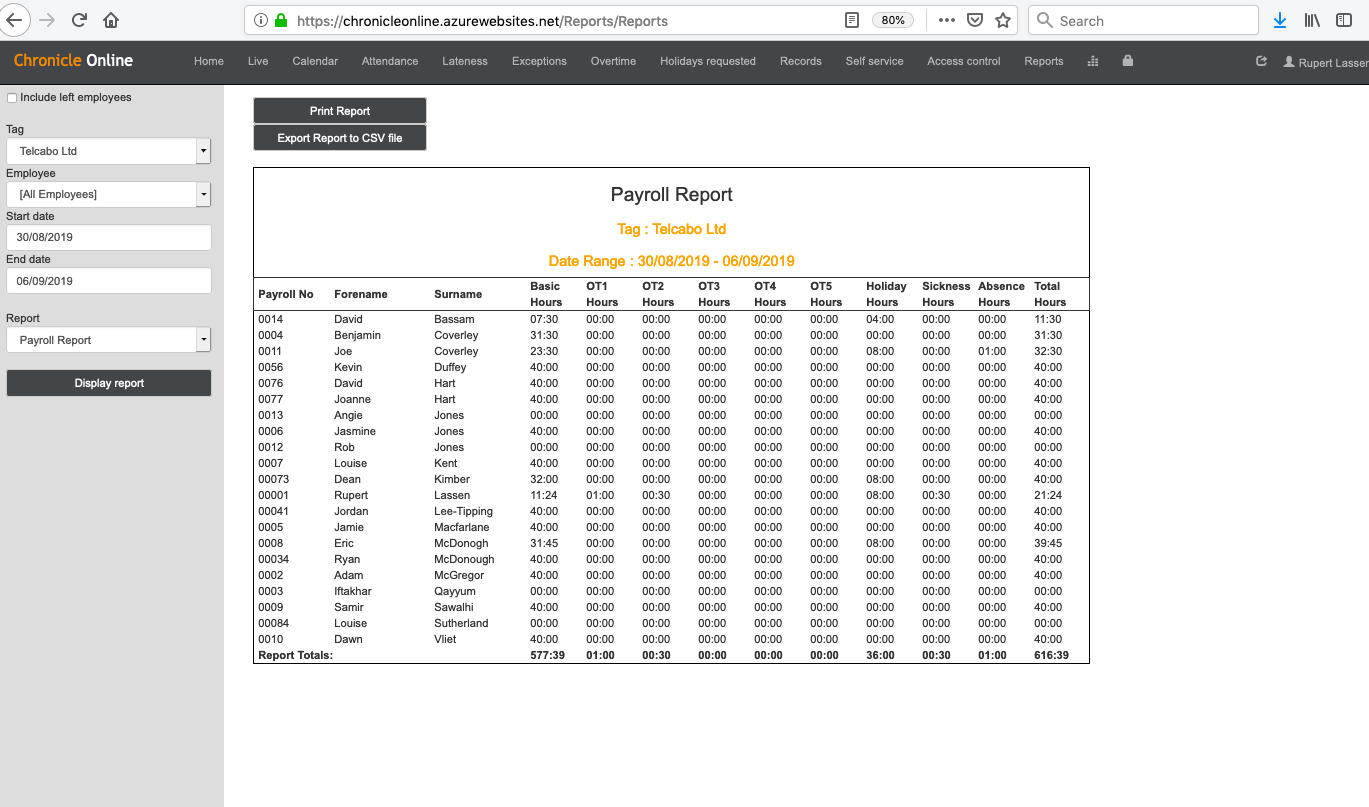 Payroll Report - Explainer – Chronicle Computing