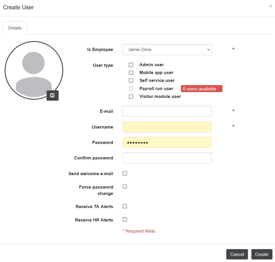 Creating a mobile app user through an employee record – Chronicle Computing