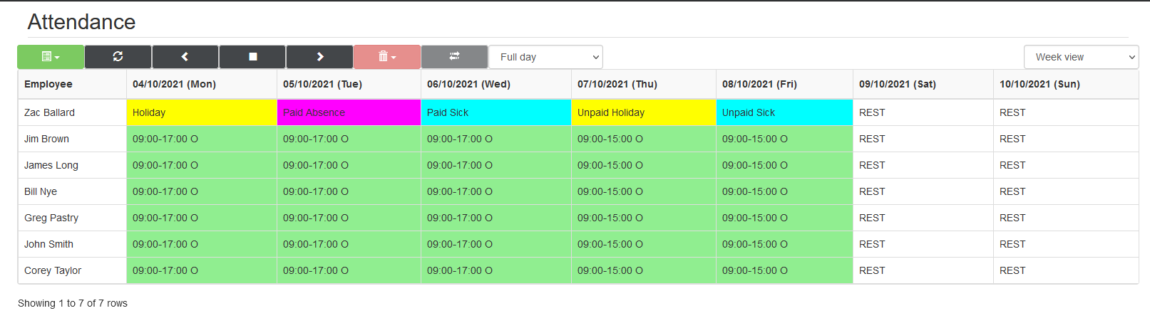 How to book holidays using the Attendance screen. – Chronicle Computing