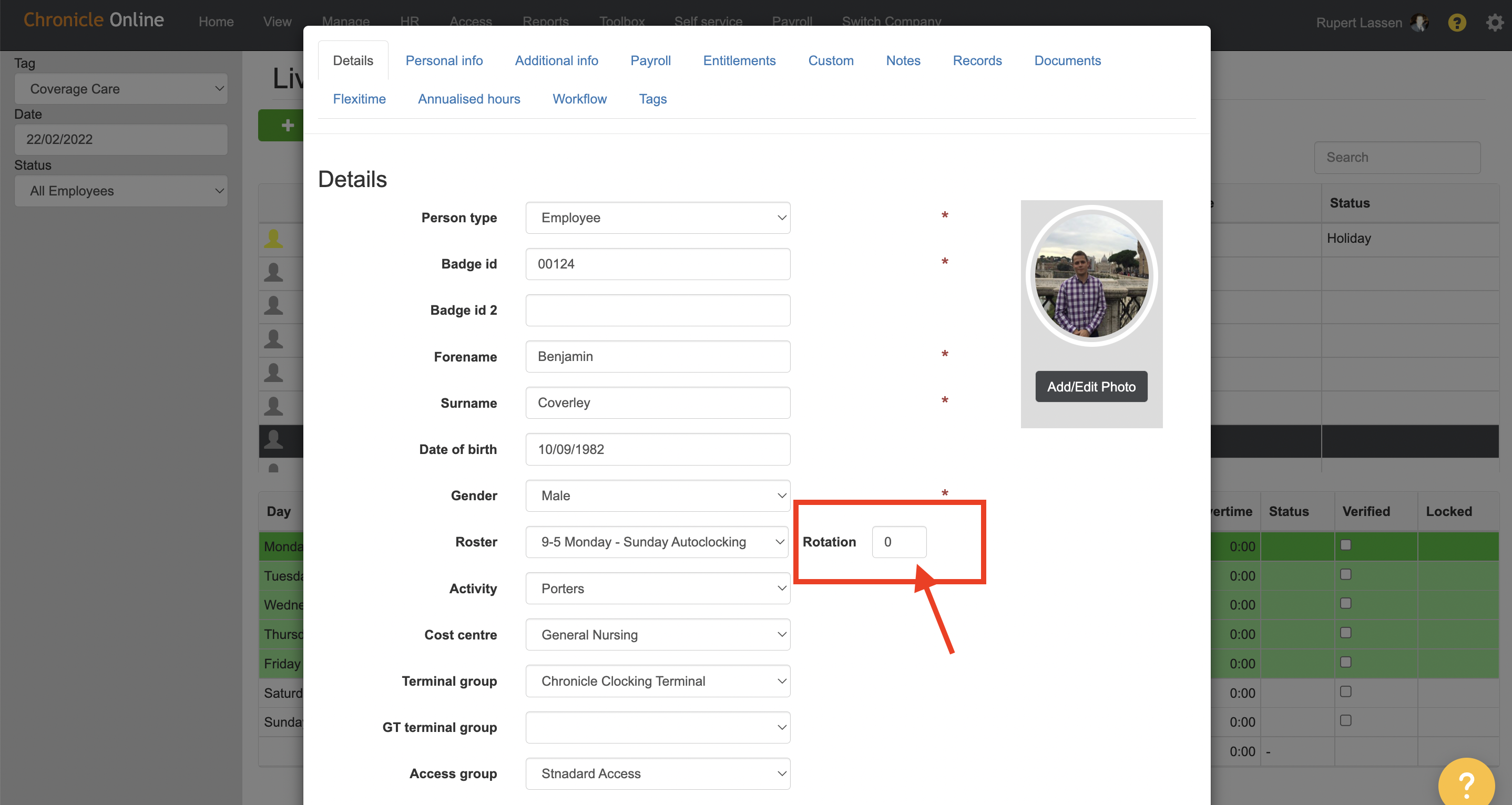 Rotational Shifts - Rotation – Chronicle Computing