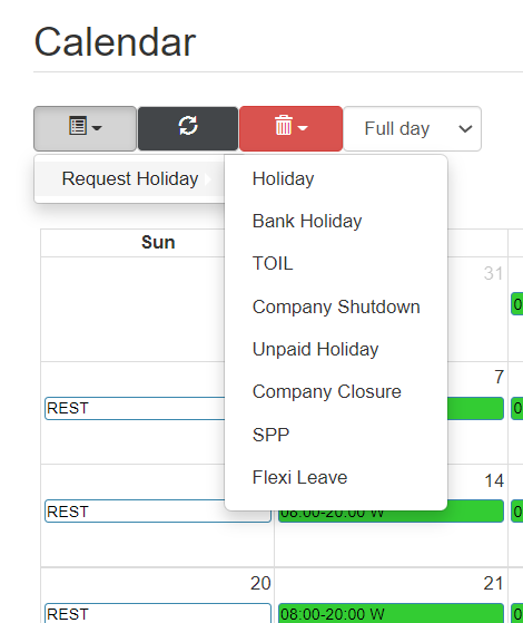 How to request a holiday in Self-Service – Chronicle Computing