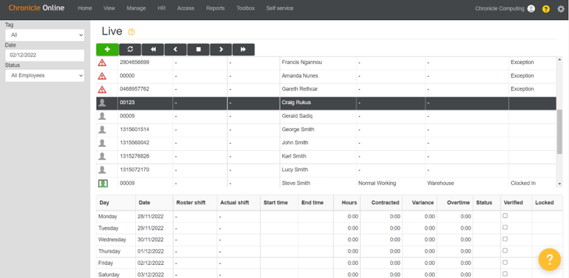 Restoring a left employee – Chronicle Computing