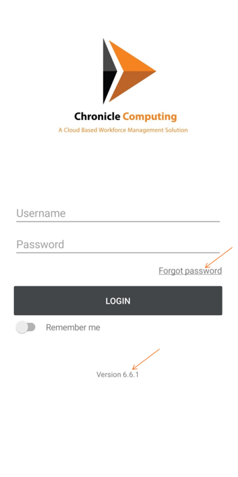 How to reset mobile app password in app – Chronicle Computing