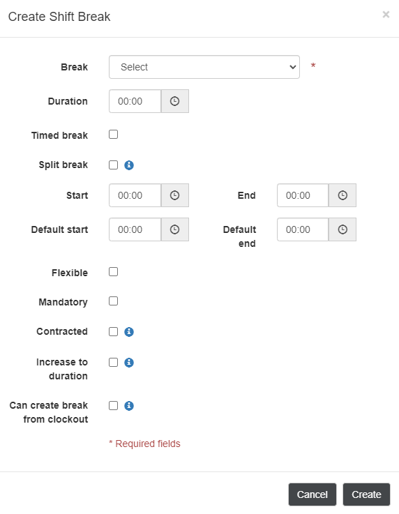 How to set up breaks against a shift – Chronicle Computing
